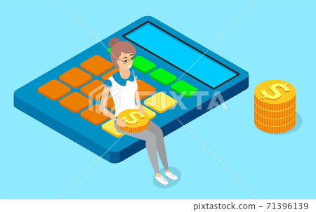 Design concept to count money. Vector... - Stock Illustration [71396139 ...