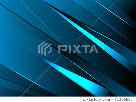 Abstract blue metallic triangle layer overlap... - Stock Illustration ...