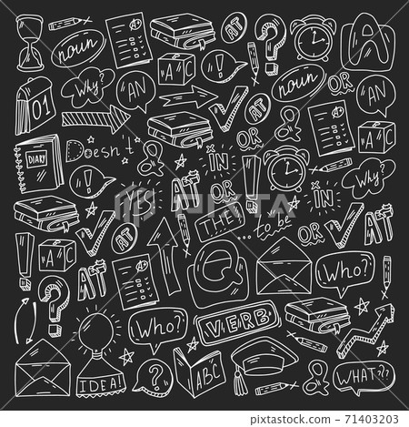 Doodle vector pattern. Illustration of learning... - Stock Illustration ...