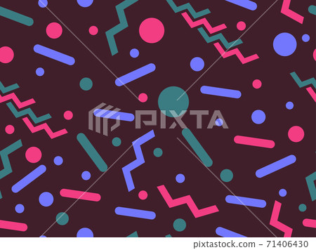 Memphis seamless pattern with geometric shapes... - Stock Illustration ...