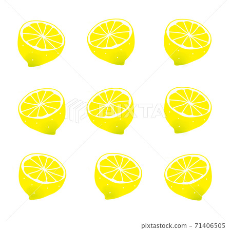 Cut lemon pattern - Stock Illustration [71406505] - PIXTA