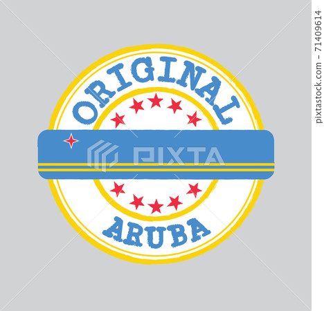 Vector Stamp of Original logo with text Aruba... - Stock Illustration ...