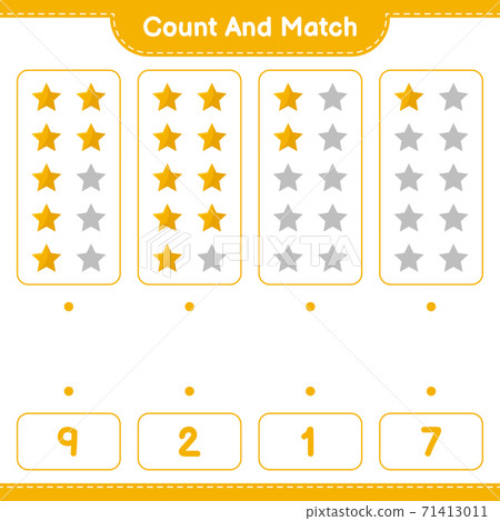 Count and match, count the number of Stars and... - Stock Illustration ...