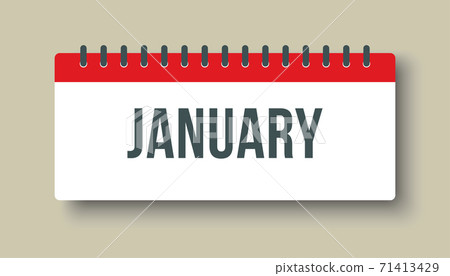 Vector icon page day calendar winter month January - Stock Illustration ...