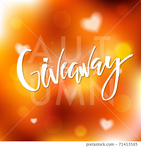 Autumn Giveaway time poster with lettering.... - Stock Illustration ...
