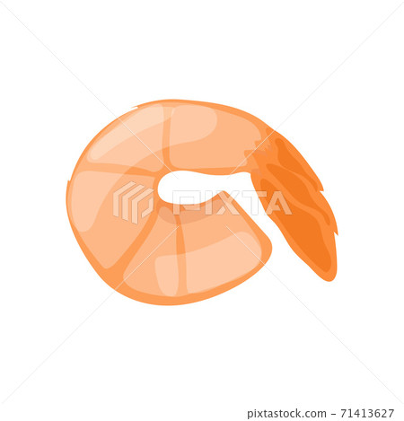 Seafood prawn Steamed Tiger Shrimp vector icon.... - Stock Illustration ...