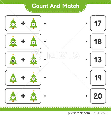 Count and match, count the number of Christmas... - Stock Illustration ...