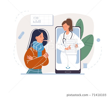 Flat cartoon doctor character vector... - Stock Illustration [71418103 ...