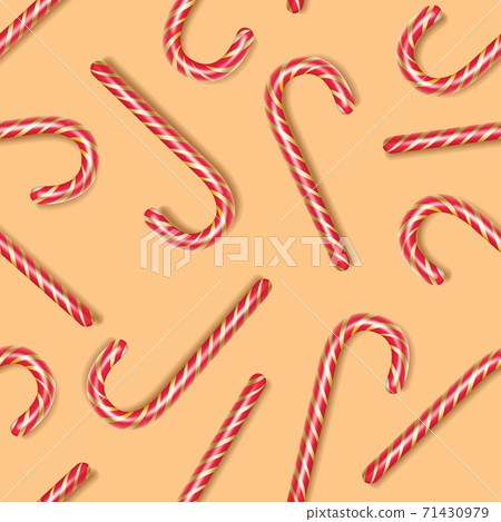candy cane yellow pattern - Stock Illustration [71430979] - PIXTA