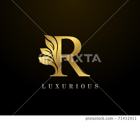 Classy letter R Vintage decorative ornament... - Stock Illustration ...