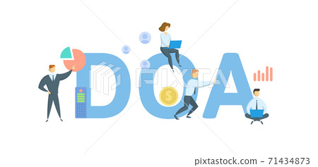 DOA, Delegation of Authority. Concept with... - Stock Illustration ...