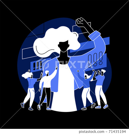 Mass protest abstract concept vector illustration. - Stock Illustration ...