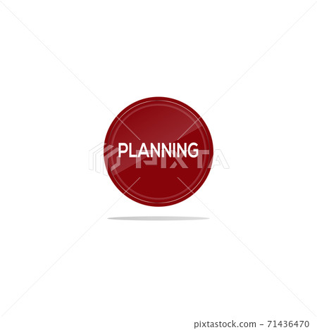 Writing planning in a red circle. There is a... - Stock Illustration ...