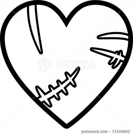 Heart full of scratches - Stock Illustration [71439692] - PIXTA