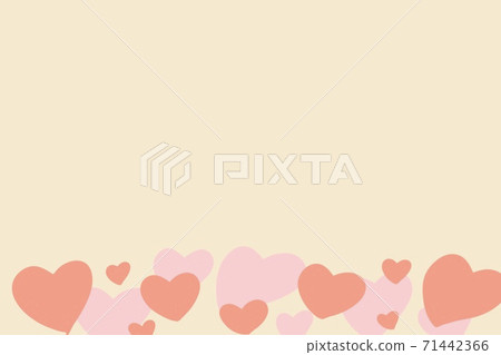 Simple cute heart background - Stock Illustration [71442366] - PIXTA