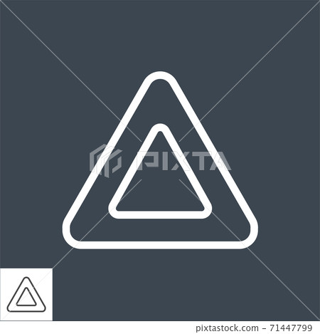 Triangle Thin Line Vector Icon - Stock Illustration [71447799] - PIXTA
