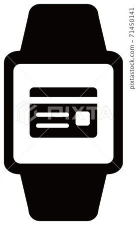 Vector illustration of smartwatch Credit card icon - Stock Illustration ...