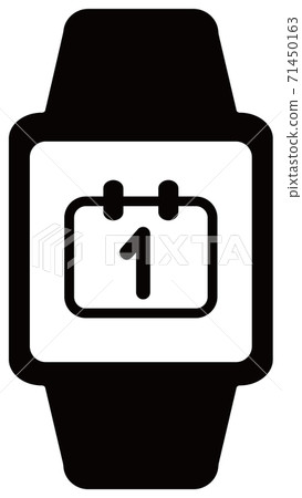 Vector illustration of smartwatch Calendar icon - Stock Illustration ...
