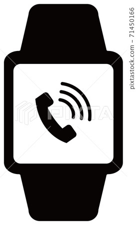 Vector illustration of smartwatch phone icon - Stock Illustration ...