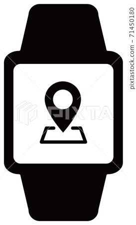 Smartwatch vector illustration map icon - Stock Illustration [71450180 ...