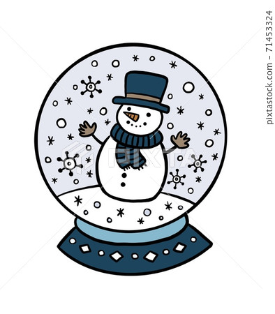 Snow dome illustration - Stock Illustration [71453324] - PIXTA