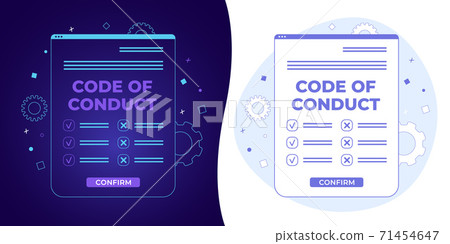 Code of Conduct vector concept icon set - Stock Illustration [71454647 ...