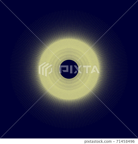sun image with hexagons with halftone effect - Stock Illustration ...