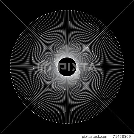 Abstract swirl pattern with lines in circle.... - Stock Illustration ...