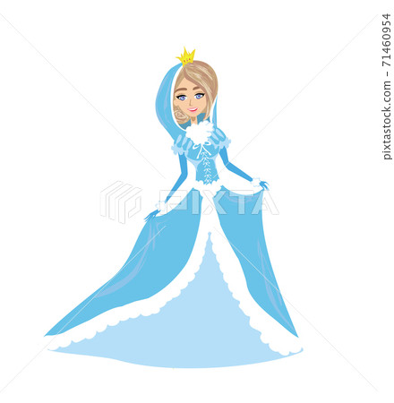 beautiful winter princess - character isolated... - Stock Illustration ...
