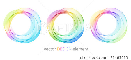 Abstract shiny color spectrum round design element - Stock Illustration ...