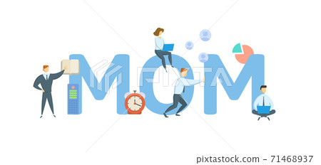 MOM, Minute of Meeting. Concept with keywords,... - Stock Illustration ...