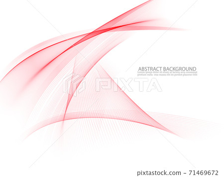 Abstract vector background, red waved lines for... - Stock Illustration ...