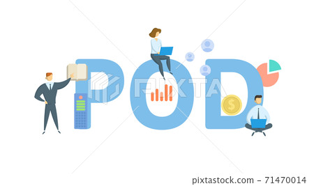 POD, Proof Of Delivery. Concept with keywords,... - Stock Illustration ...