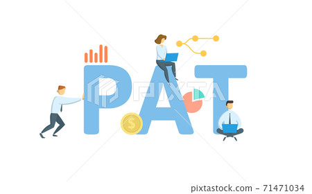 PAT, Profit After Tax. Concept with keywords,... - Stock Illustration ...
