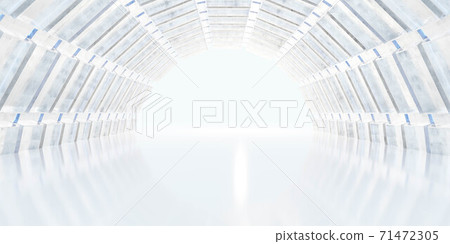 white hall technology abstract background 3d... - Stock Illustration ...