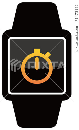 Vector illustration of smartwatch Stopwatch icon - Stock Illustration ...