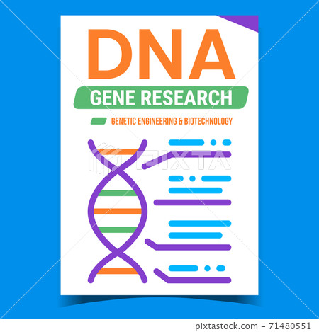 Dna Gene Research Creative Promotion Poster Vector - Stock Illustration ...