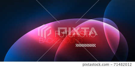 Neon ellipses abstract backgrounds. Shiny... - Stock Illustration ...