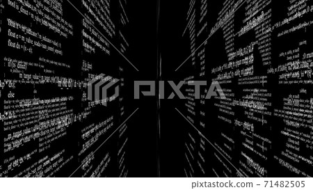 Blocks of program code flying in virtual space-插圖素材 [71482505] - PIXTA圖庫