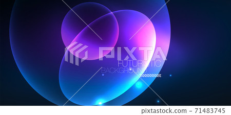 Neon ellipses abstract backgrounds. Shiny... - Stock Illustration ...