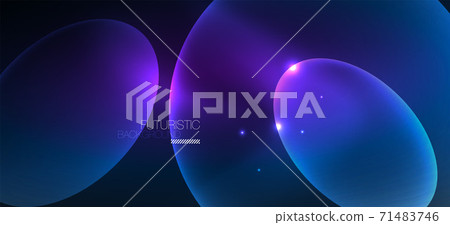 Neon ellipses abstract backgrounds. Shiny... - Stock Illustration ...