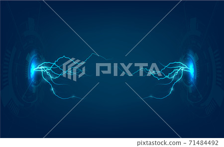 lightning technology background. - Stock Illustration [71484492] - PIXTA