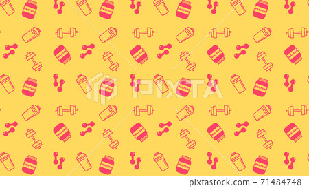 Protein and muscle training pattern background... - Stock Illustration ...