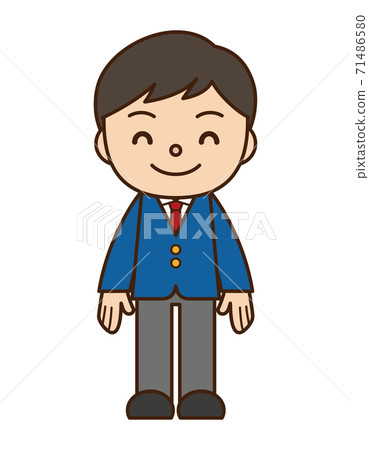 Smile boy student blazer - Stock Illustration [71486580] - PIXTA