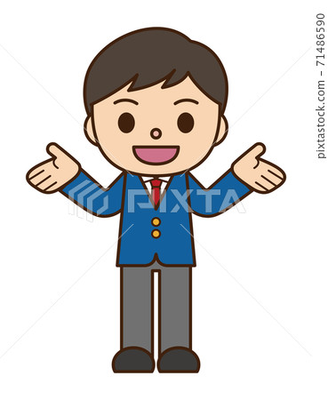 Introduction Male Student Blazer - Stock Illustration [71486590] - PIXTA