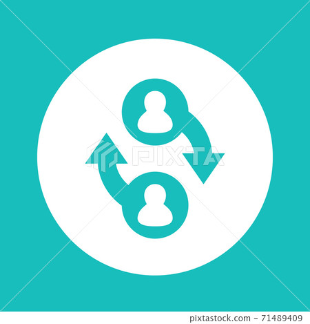 Staff rotation icon isolated over white - Stock Illustration [71489409 ...