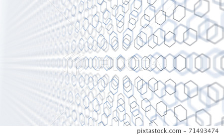 CG Hexagon Multiple hexagons lined up - Stock Illustration [71493474 ...