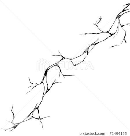 Illustration material of wall rift Cartoon... - Stock Illustration ...