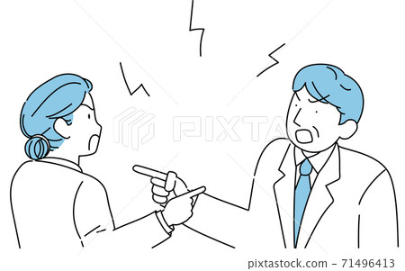 Male doctor arguing with a woman - Stock Illustration [71496413] - PIXTA