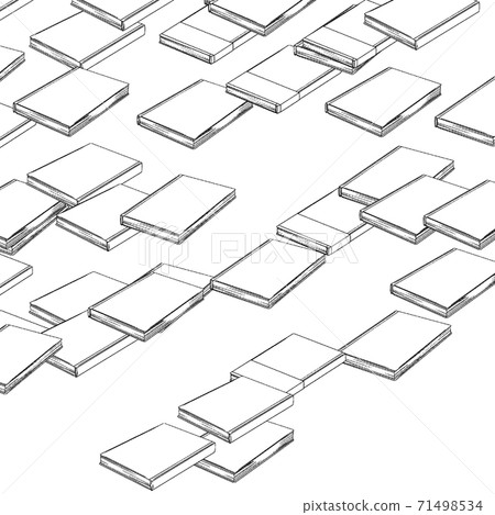 Stacked book templates - Stock Illustration [71498534] - PIXTA
